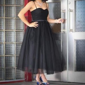 Dresses | Womens Tulle Spaghetti Strep Tea Length Dress | Poshmark